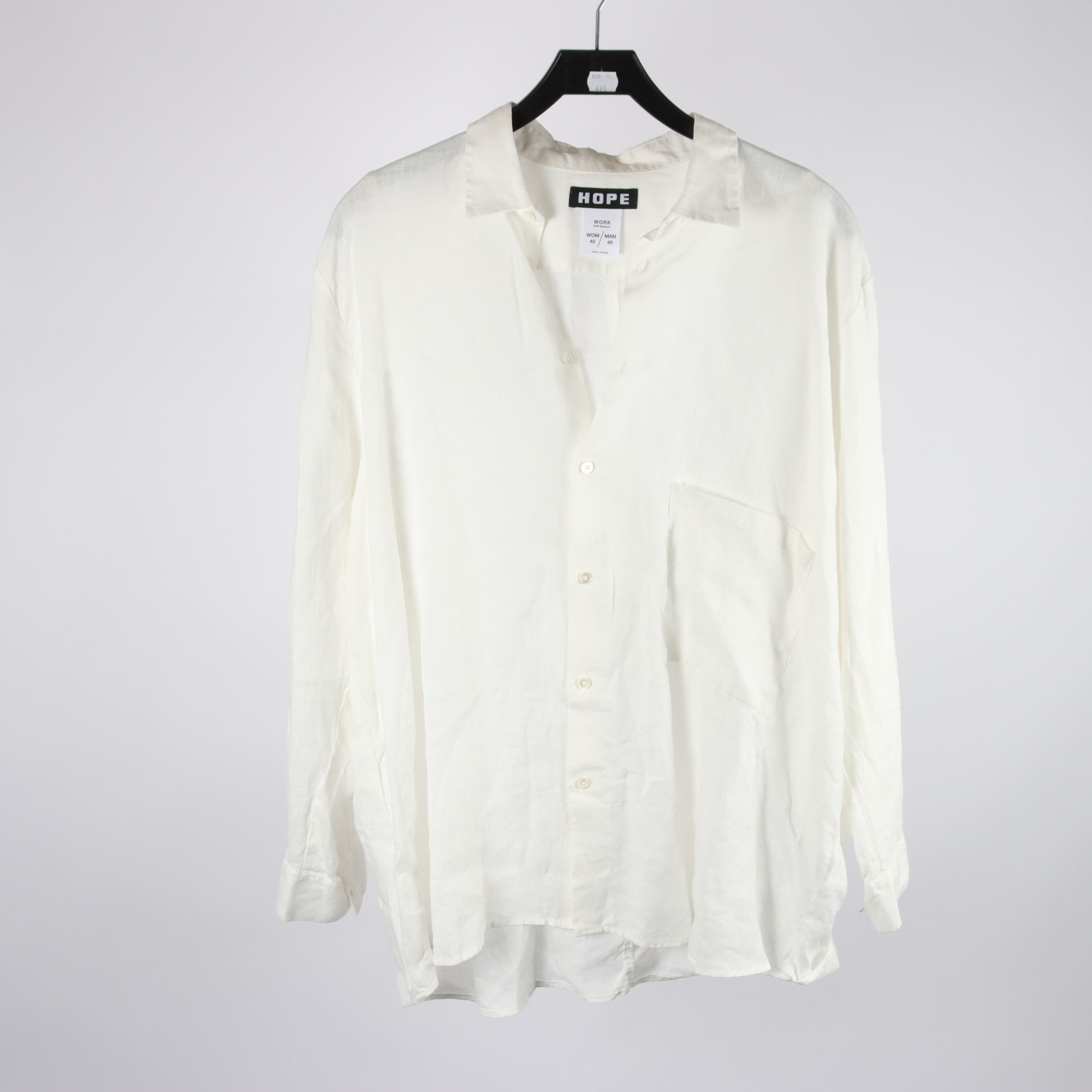 Blus, Hope, vit, lin, stl. 40. - second hand | Myrorna